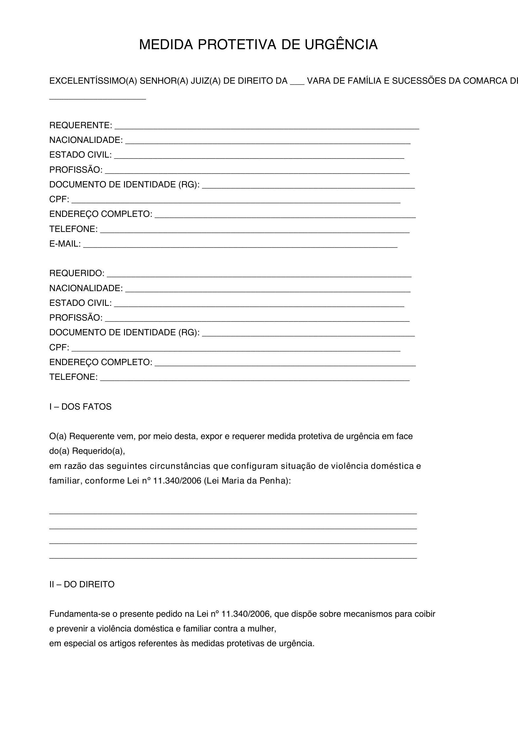 Modelo De Medida Protetiva